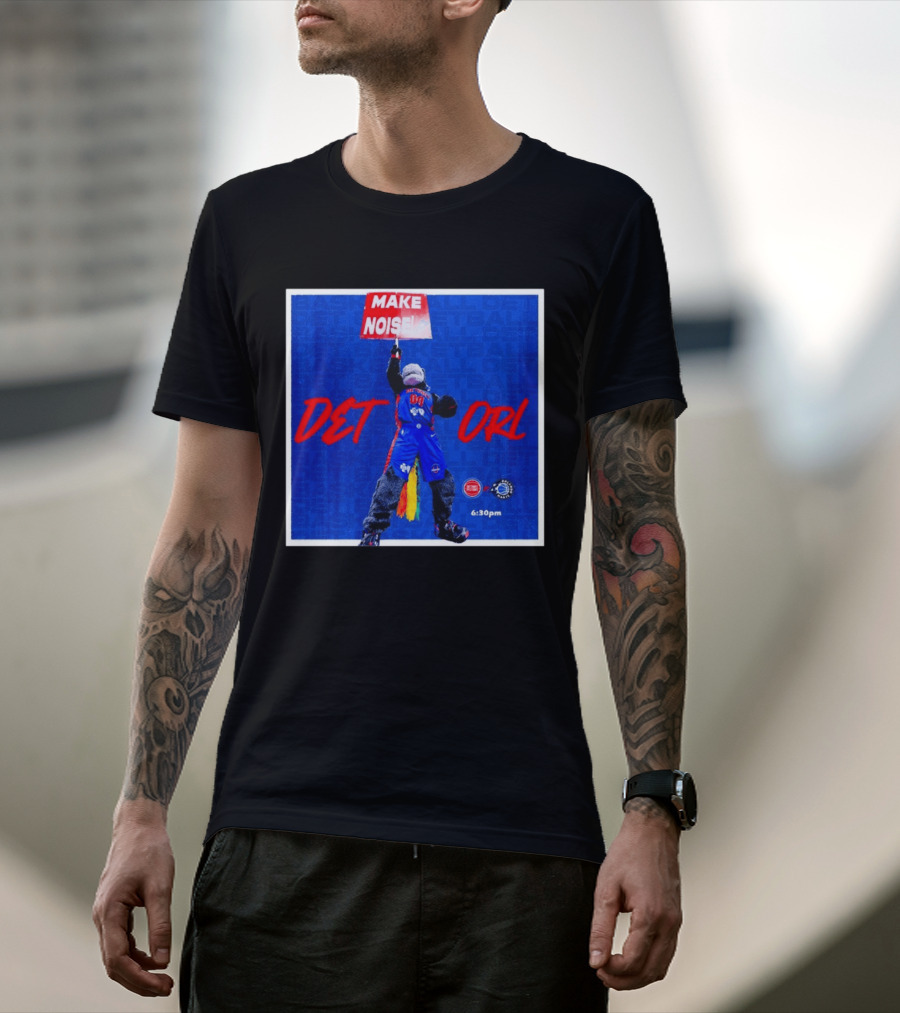 Make Noise DET Vs ORL Basketball 6:30pm Event Promotion T-Shirt