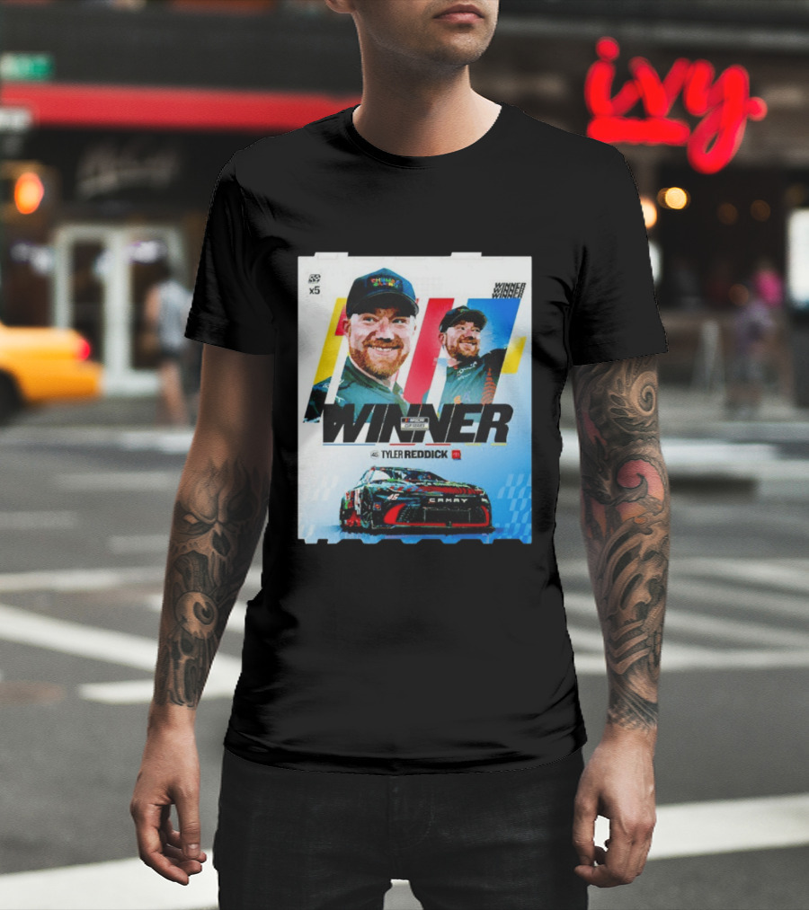 Winner Tyler Reddick NASCAR Kansas Speedway Victory Car Chevrolet Camaro T-Shirt