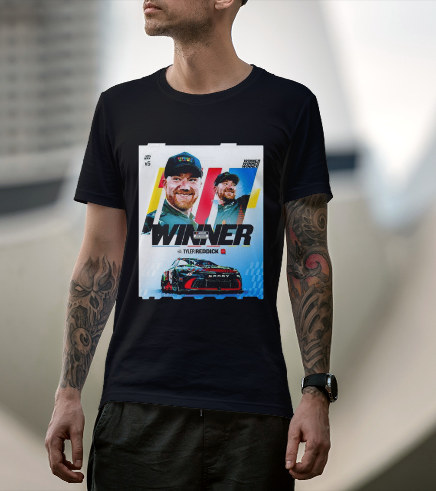 Winner Tyler Reddick NASCAR Kansas Speedway Victory Car Chevrolet Camaro T-Shirt