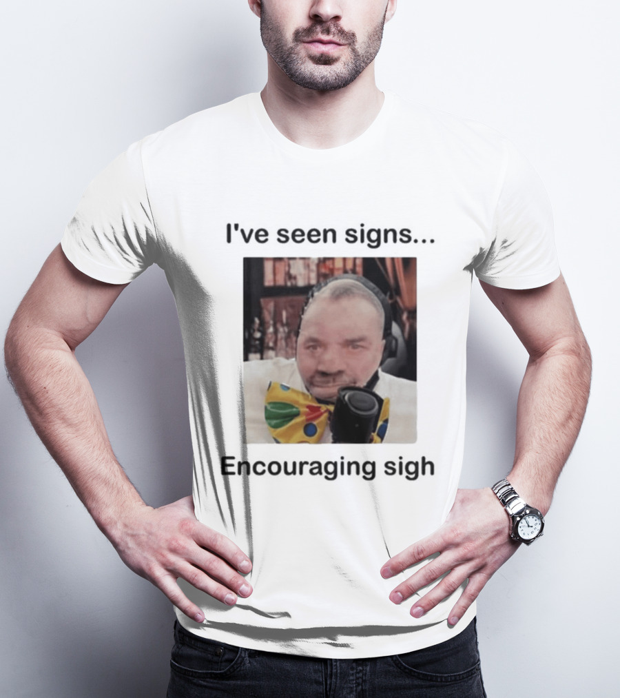 I've Seen Signs Encouraging Sigh Microphone Headset Bow Tie T-Shirt