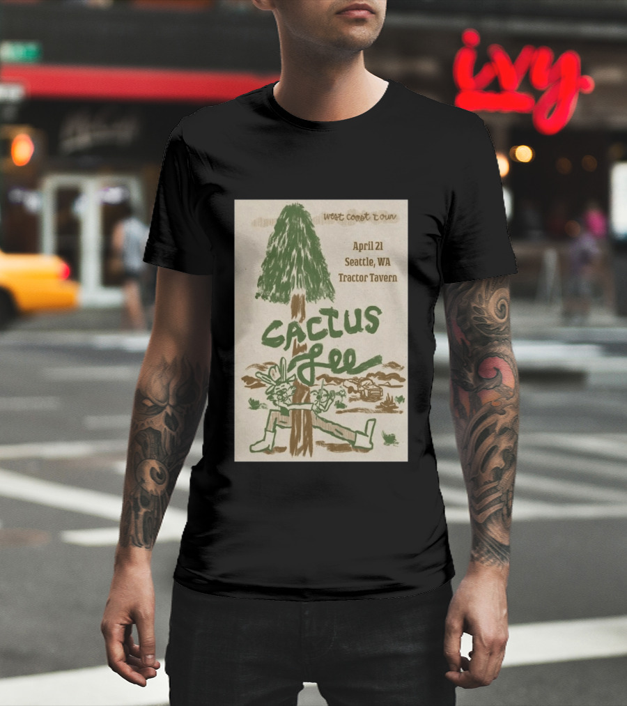 West Coast Tour Cactus Lee Seattle WA Tractor Tavern April 21 2026 T-Shirt