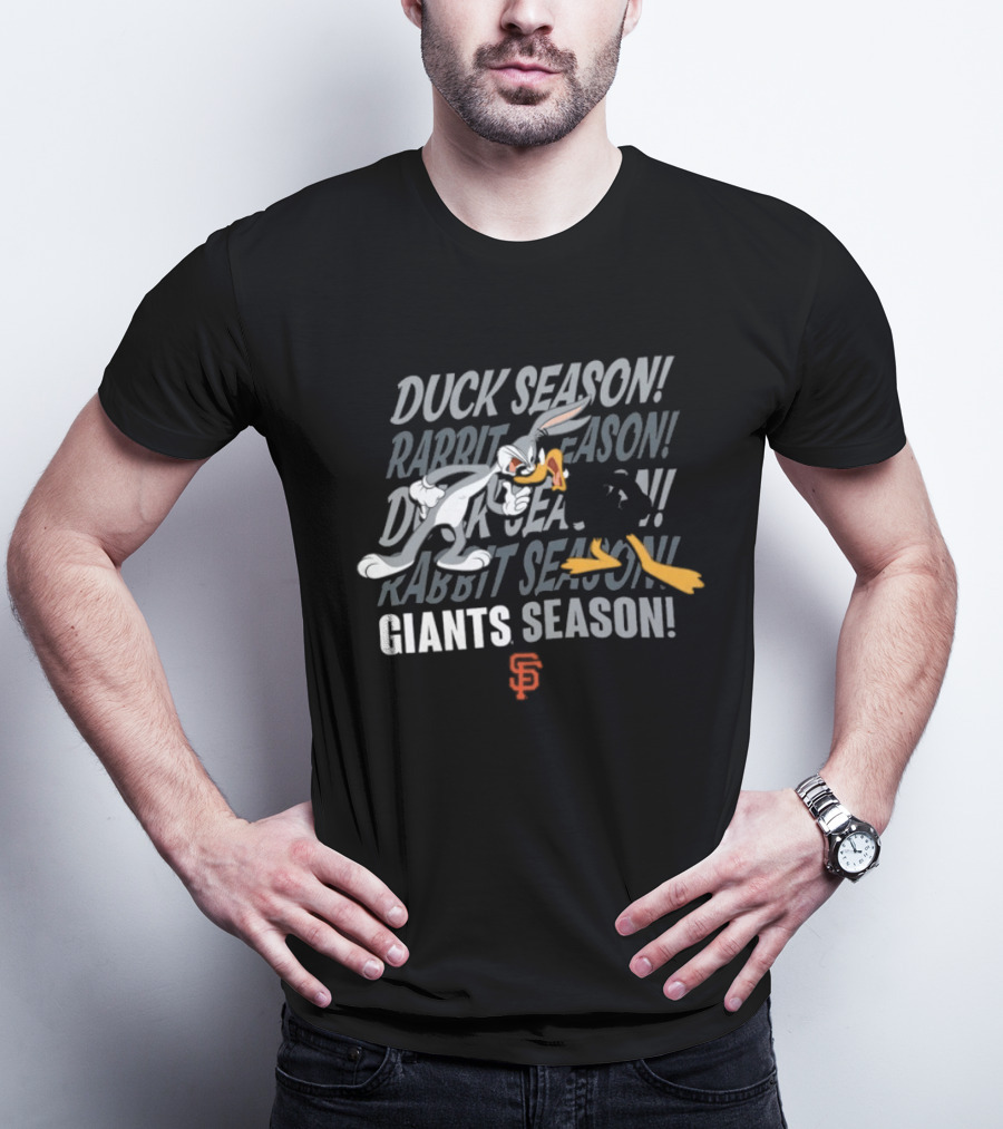 San Francisco Giants Looney Tunes Duck Rabbit Giants Season Bugs Daffy T-Shirt