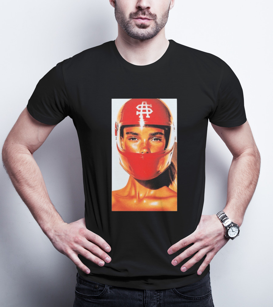 Sauna Sa Race Girl Helmet Icon Red Racing T-Shirt