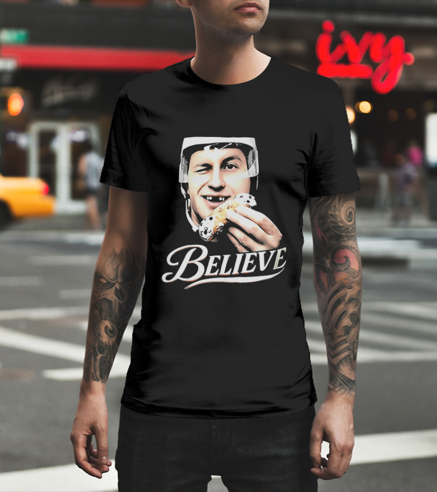 Believe Jack Hughes Big Head Philadelphia Flyers NHL T-Shirt
