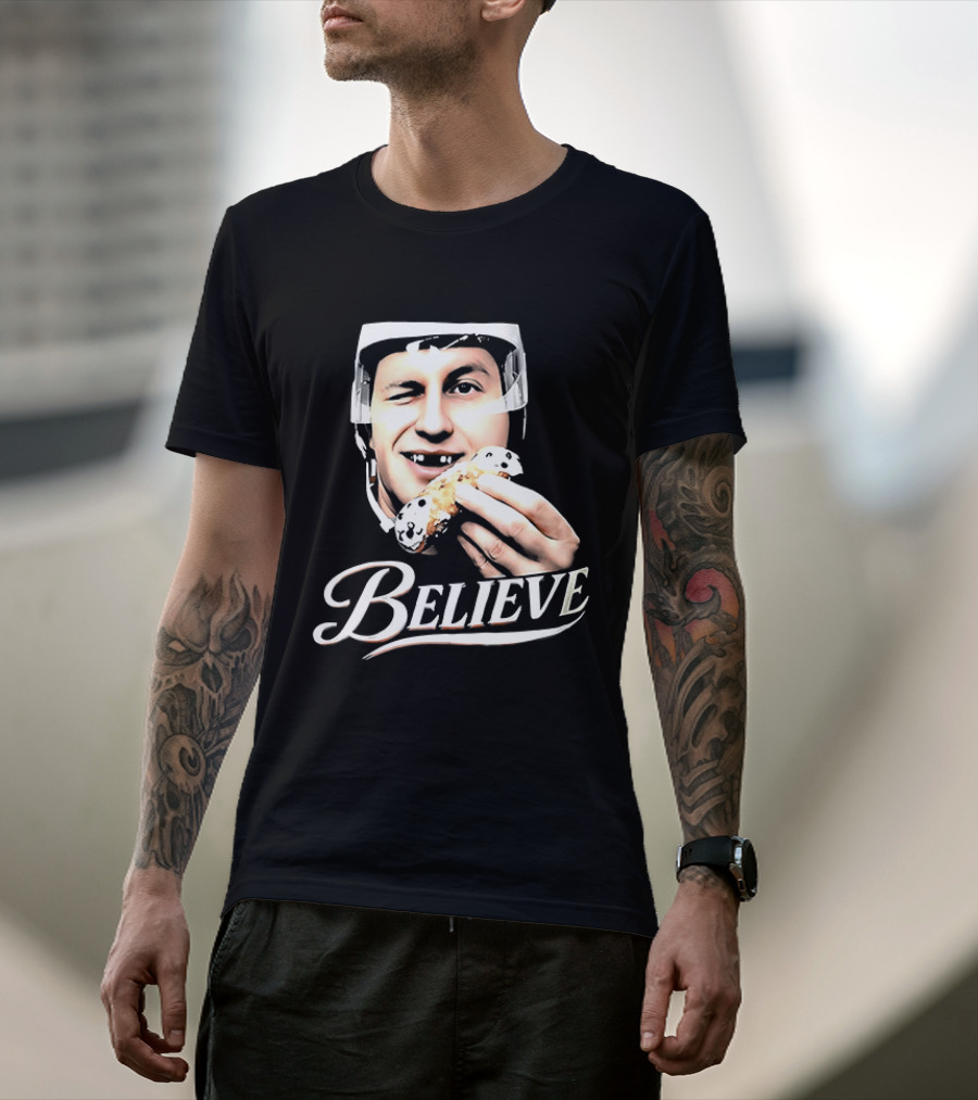 Believe Jack Hughes Big Head Philadelphia Flyers NHL T-Shirt