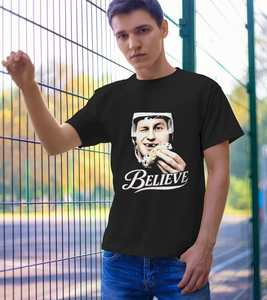 Believe Jack Hughes Big Head Philadelphia Flyers NHL T-Shirt