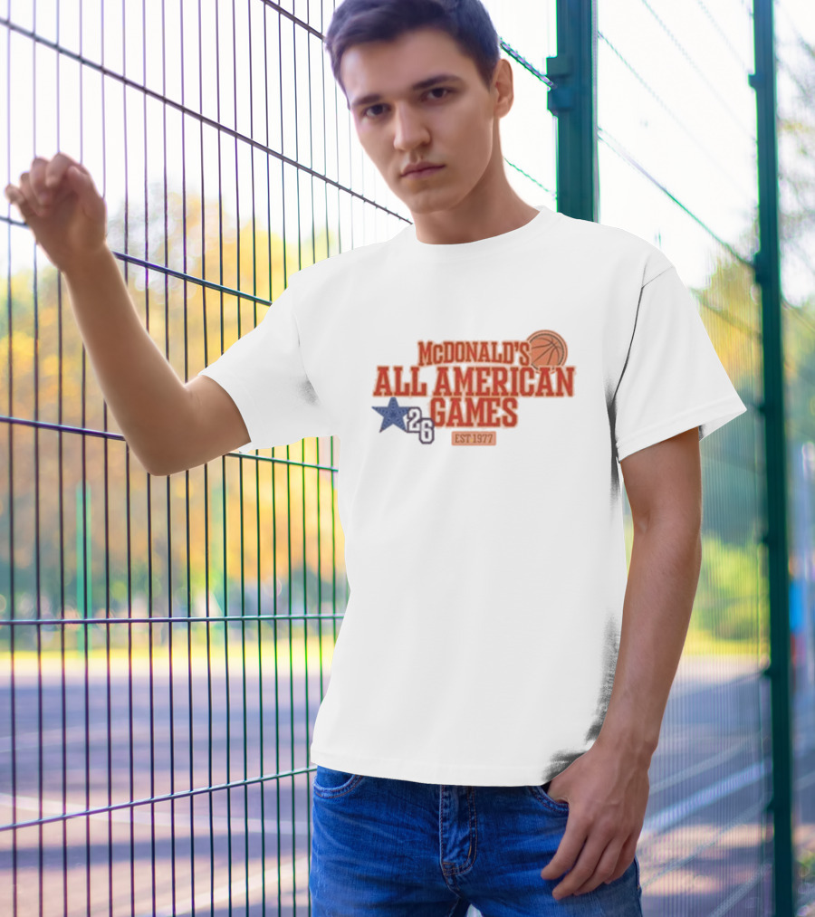 McDonald's All American Games 2026 Basketball Star Est 1977 T-Shirt