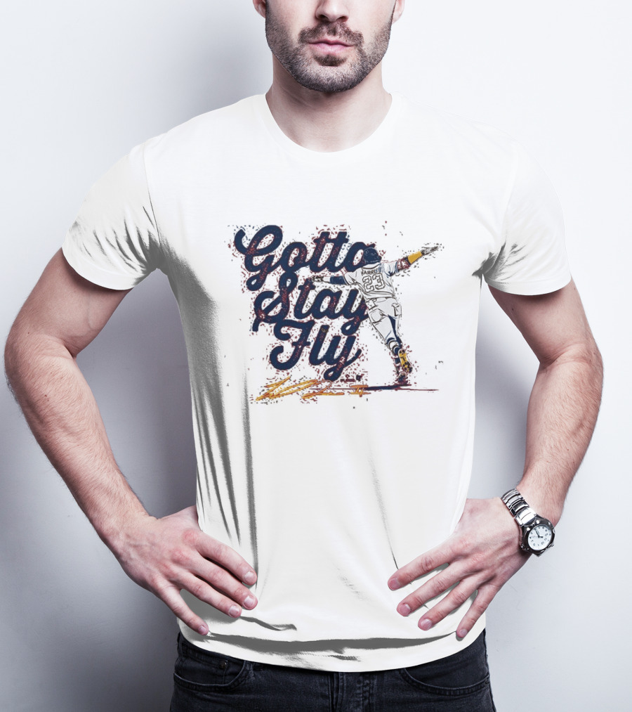 Gotta Stay Fly Michael Harris II Baseball Sliding Action T-Shirt