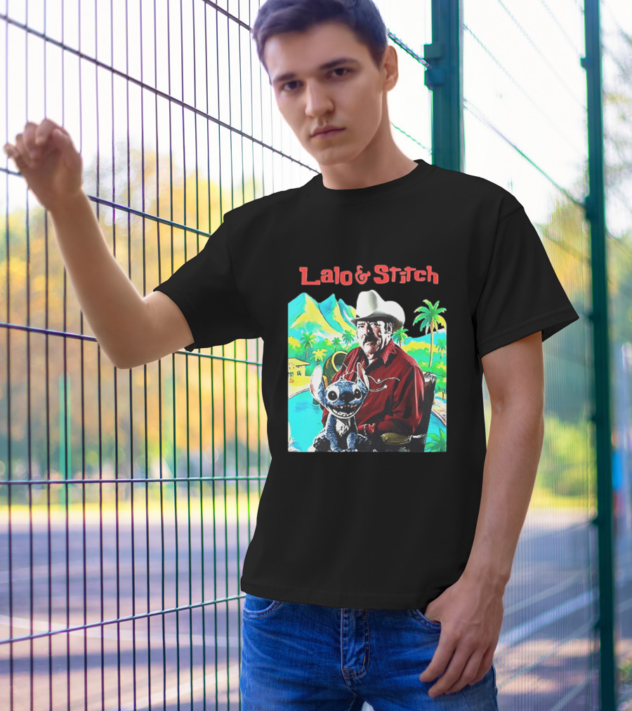Lalo And Stitch Cowboy Hat Tropical T-Shirt