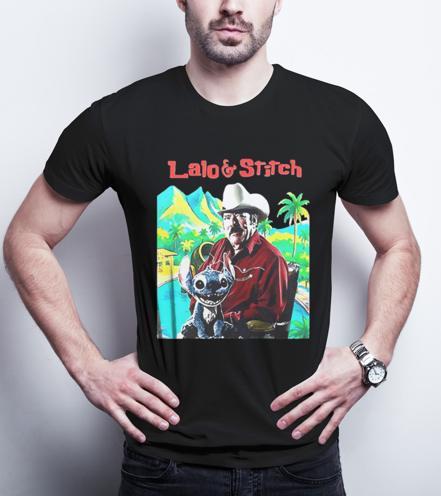 Lalo And Stitch Cowboy Hat Tropical T-Shirt