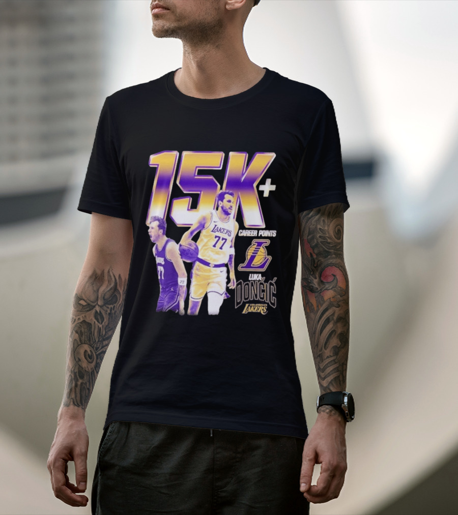 15K Career Points Luka Dončić Los Angeles Lakers T-Shirt