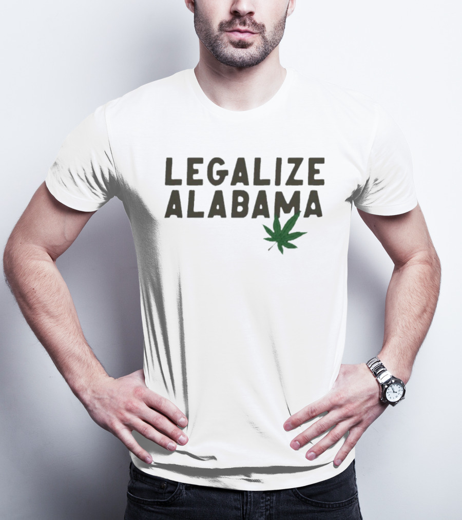 Legalize Alabama Cannabis Leaf Advocacy T-Shirt