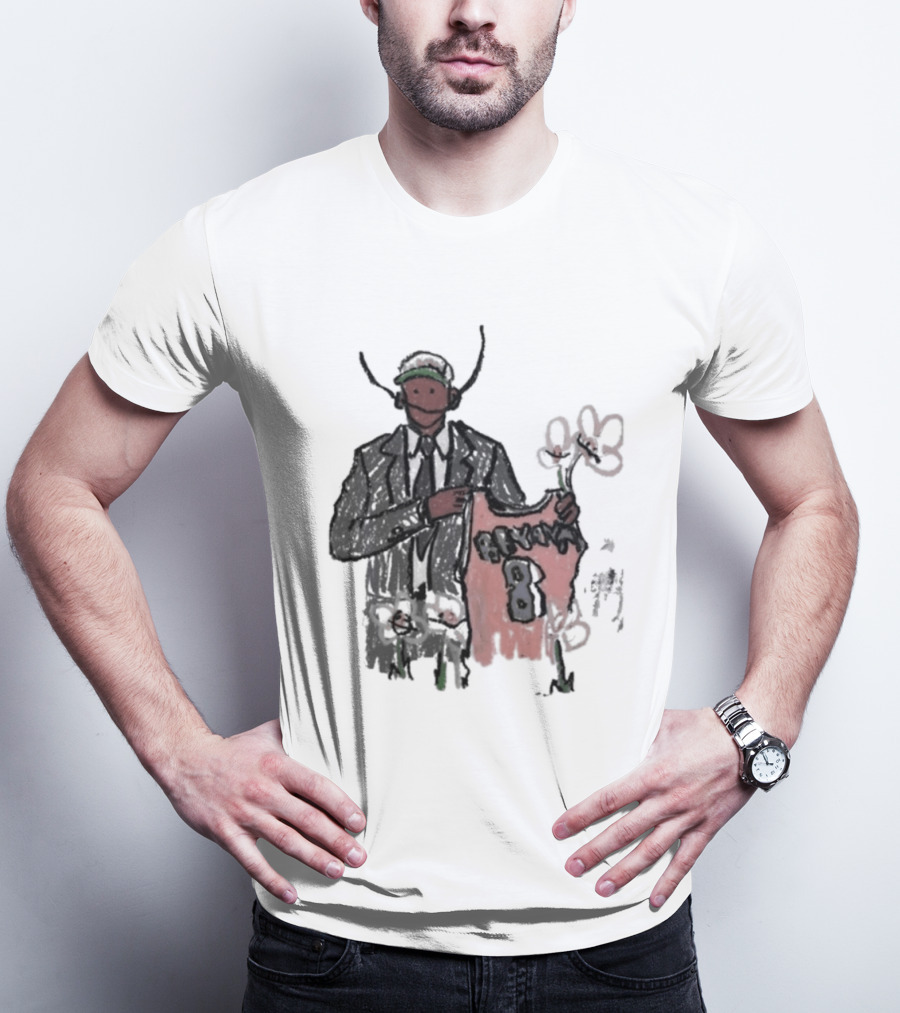 Legend Kobe Bryant Doodles Basketball Icon Art Bulls Flower NBA Black Mamba T-Shirt