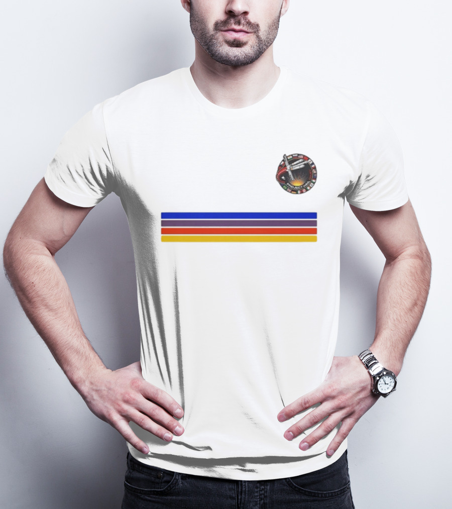 Ryan Gosling Project Hail Mary Mission Patch Rainbow Stripes T-Shirt