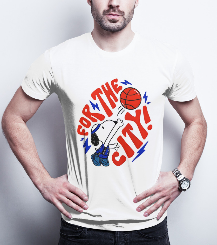 Snoopy For The City Oklahoma City Thunder NBA Basketball T-Shirt