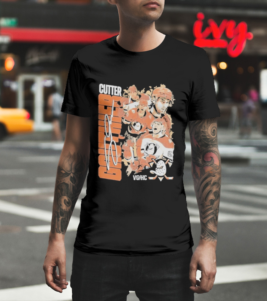 Anaheim Ducks Cutter The Sniper Hockey Collage 2026 T-Shirt