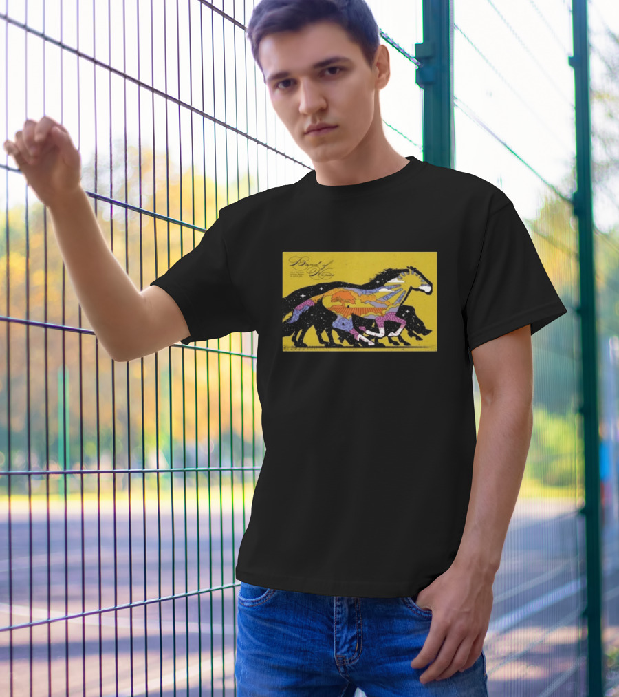 Band Of Horses April 22 2026 Detroit MI Black Horse Psychedelic Landscape T-Shirt