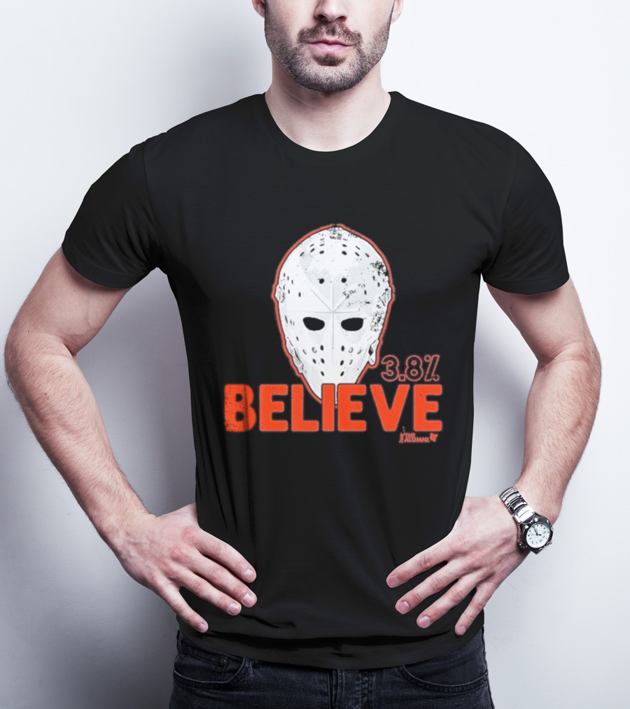 Bernie Parent Believe 33 Mask Philadelphia Hockey Legend T-Shirt