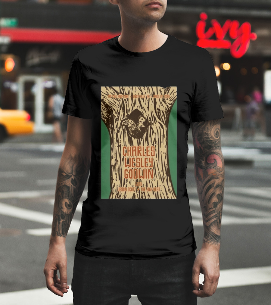 Charles Wesley Godwin Knoxville April 22 2026 With Jason Scott And The High Heat T-Shirt