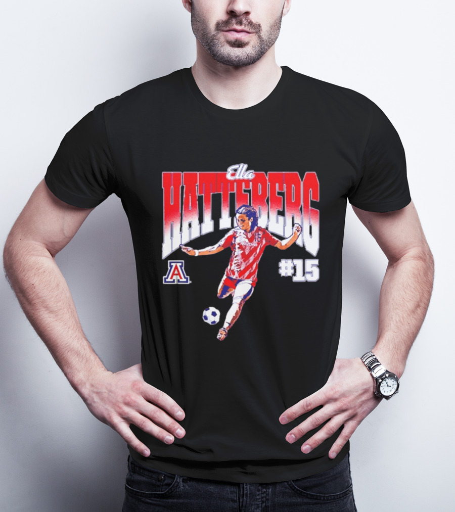 Ella Hatteberg Arizona Wildcats Soccer Player #15 T-Shirt
