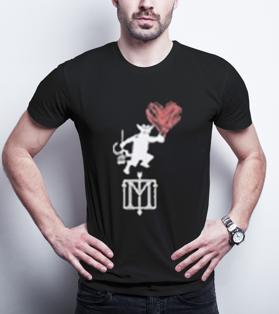 The Menzingers Heart Flame Devil Holding Heart T-Shirt