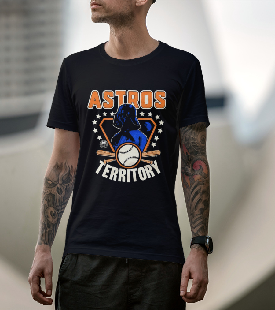 Youth Houston Astros Territory Star Wars Collaboration With Baseball And Darth Vader T-Shirt
