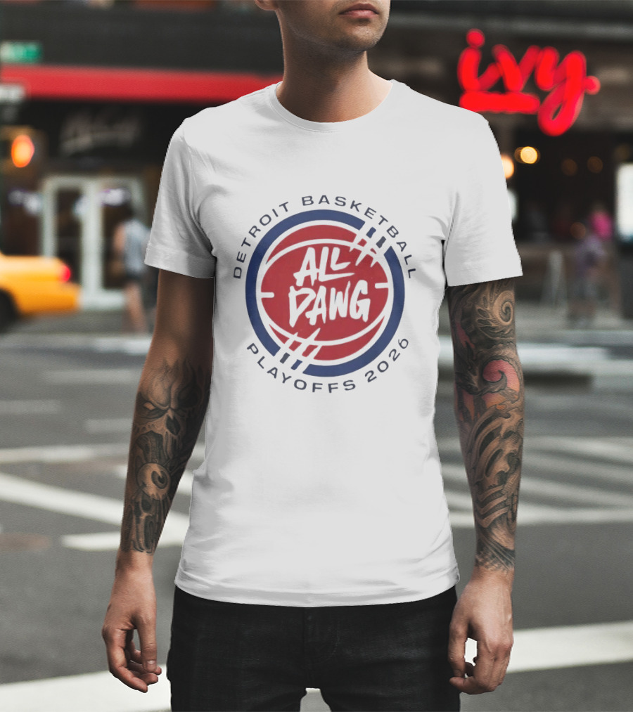 Detroit Basketball All Dawg Playoffs 2026 T-Shirt