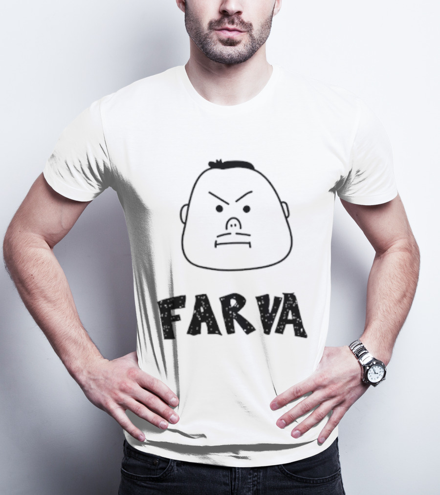 Farva Cartoon Big Head Bachelor Party Drawing T-Shirt