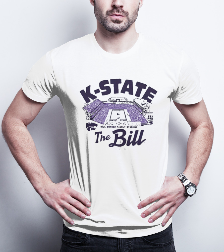 K State Wildcats Bill Snyder Family Stadium Rally The Bill Purple Stadium T-Shirt