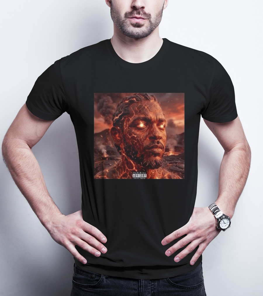 Kendrick Lamar Fireman Album 2026 Lava Eruption Cover T-Shirt