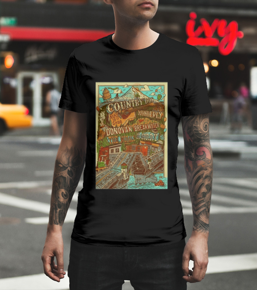 Country Doc May 15 2026 Portland OR Wonderly Donovan Breakwater 4 Solo Sorry The Showman T-Shirt
