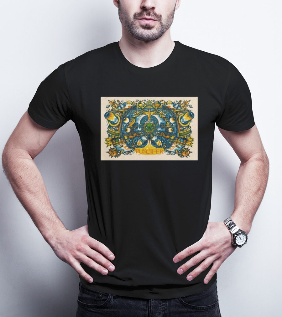 Puscifer Indianapolis April 23 2026 Tour Abstract Symmetry And Cosmic Vibes T-Shirt