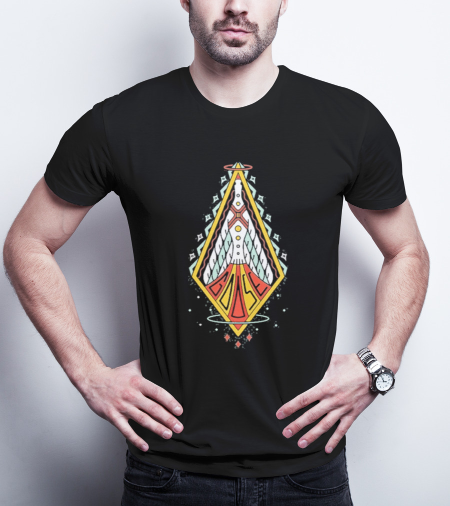 Goose Space Rocket Emblem Galactic Adventure T-Shirt