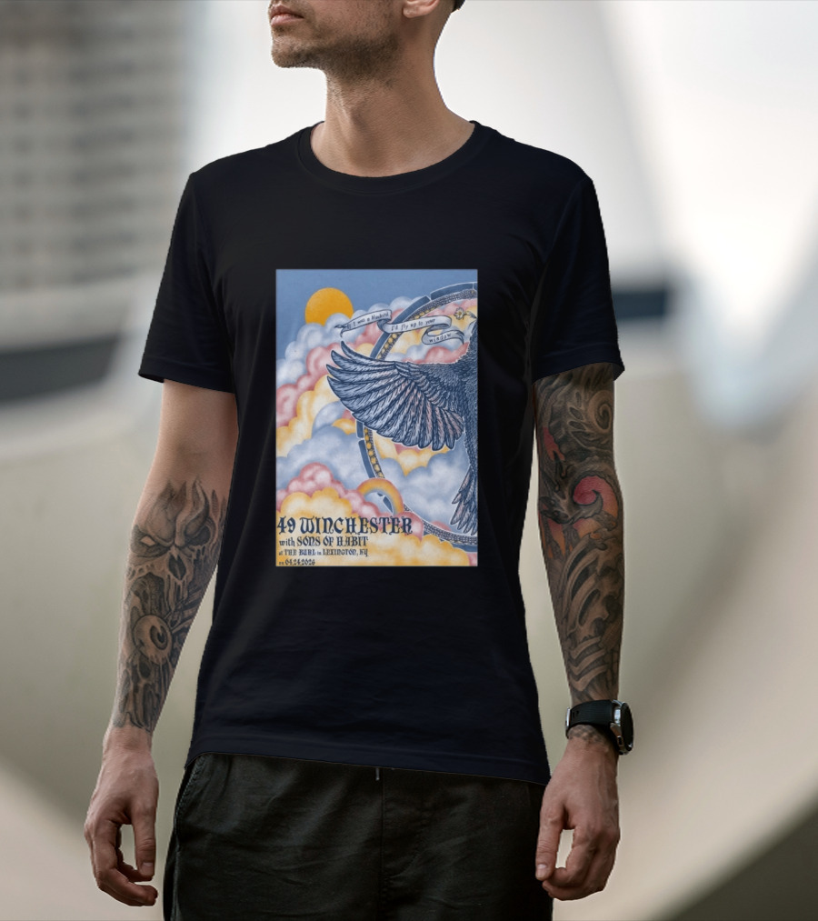 49 Winchester Sons Of Habit The Burl Lexington KY April 24 2026 Bird And Cloud T-Shirt
