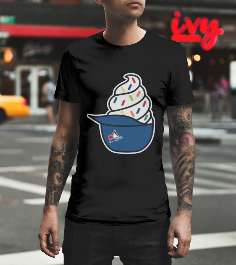 2026 Blue Jays Ice Cream Helmet Toronto Baseball Fan Cap Sundae T-Shirt