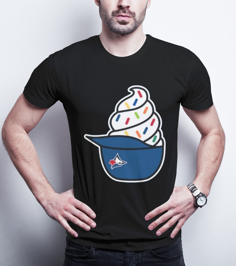 2026 Blue Jays Ice Cream Helmet Toronto Baseball Fan Cap Sundae T-Shirt