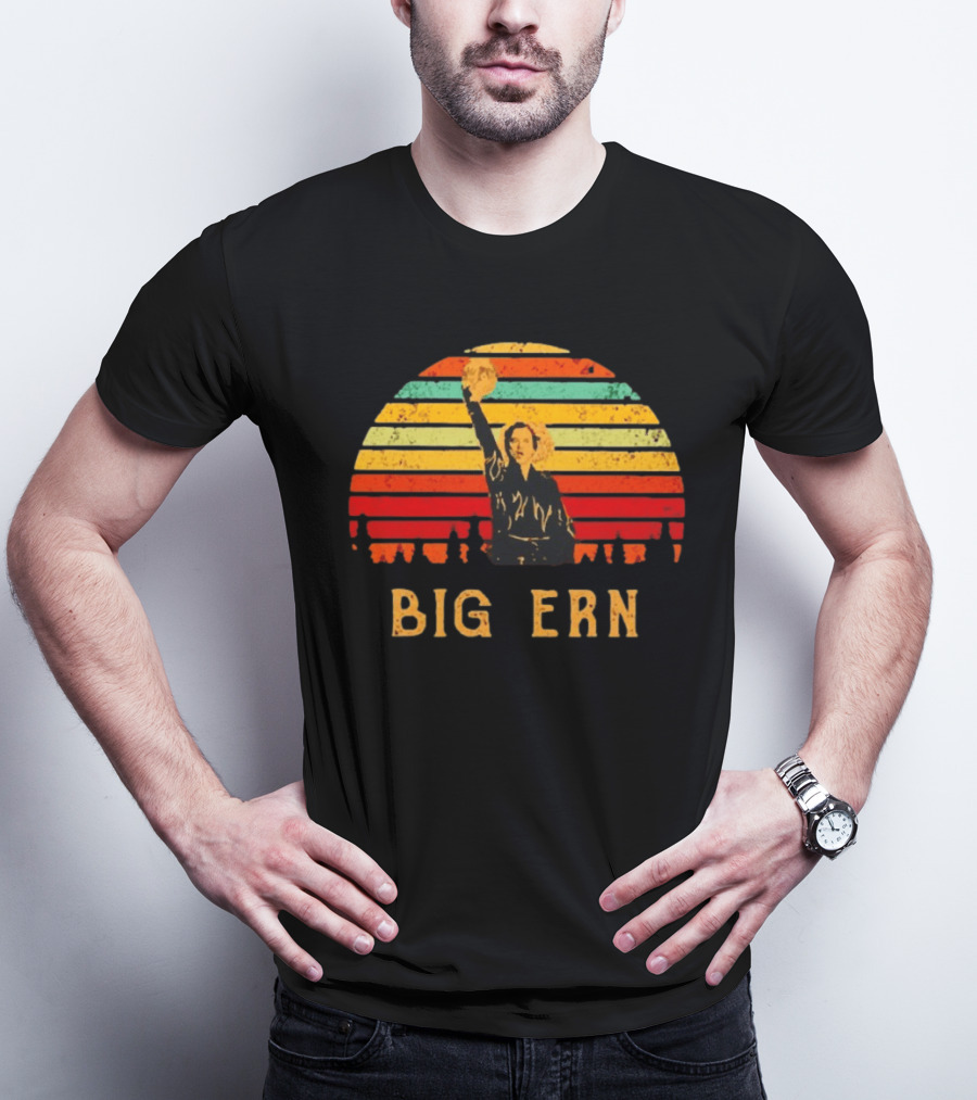 Big Ern Retro Sunset Bowling Victory Vintage 90s T-Shirt
