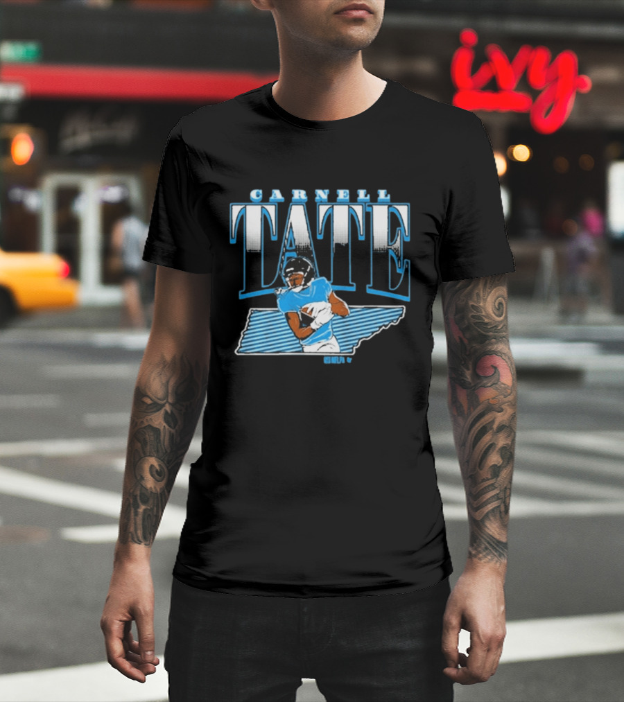 Carnell Tate State Star Athlete Football Blue T-Shirt