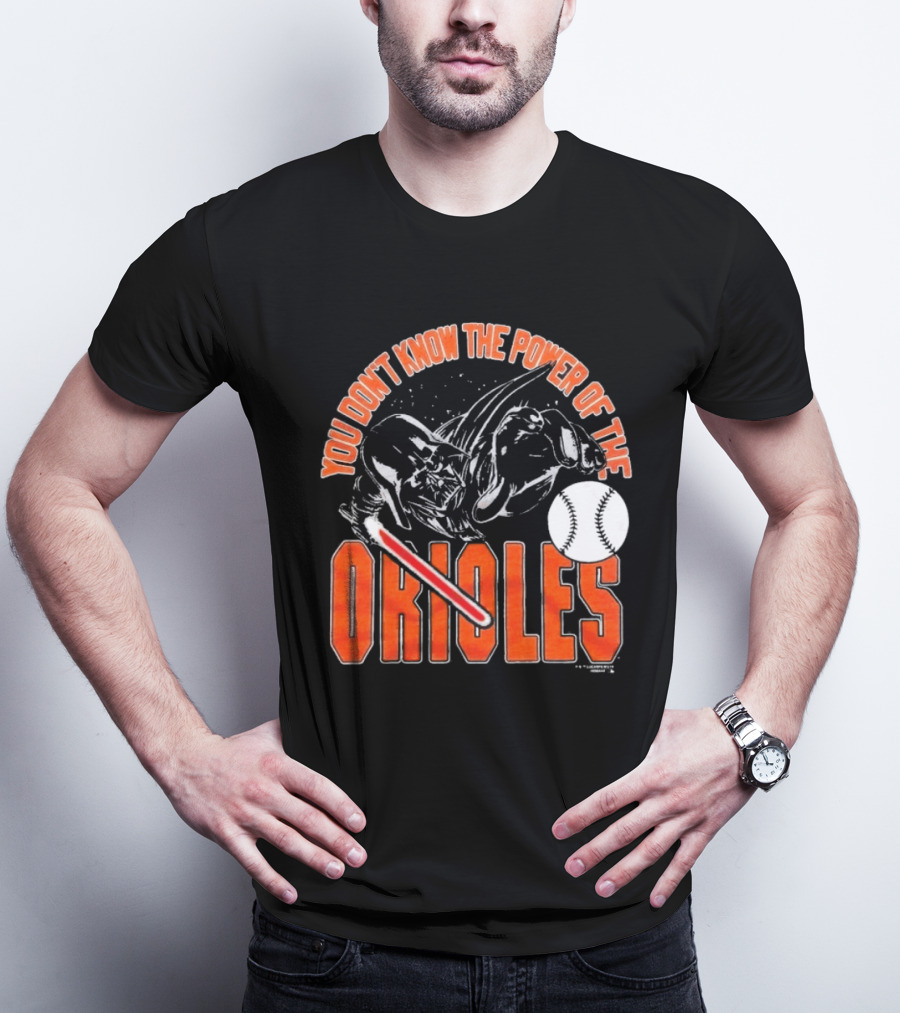 Star Wars X MLB 2026 You Don't Know The Power Of The Baltimore Orioles Dark Side Darth Vader T-Shirt