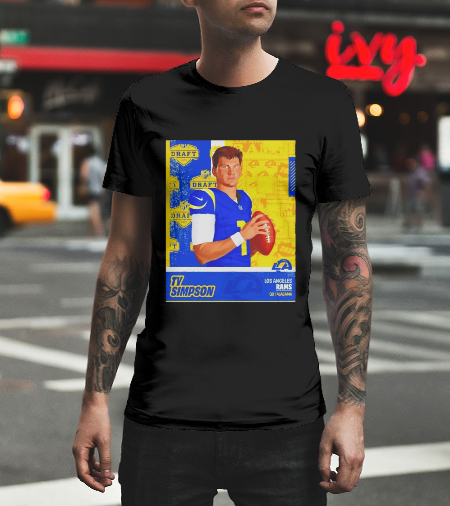 Ty Simpson Los Angeles Rams NFL Draft 2026 Quarterback Alabama T-Shirt