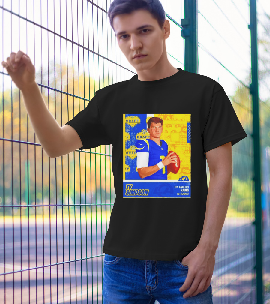 Ty Simpson Los Angeles Rams NFL Draft 2026 Quarterback Alabama T-Shirt
