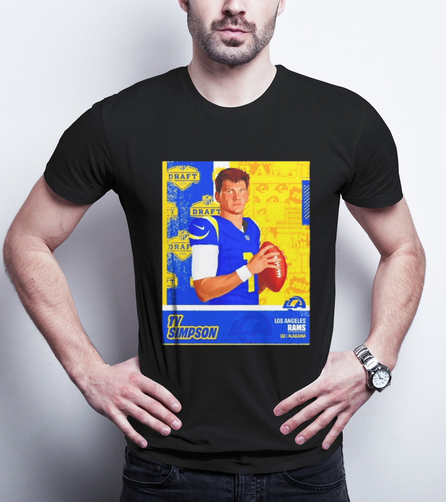 Ty Simpson Los Angeles Rams NFL Draft 2026 Quarterback Alabama T-Shirt