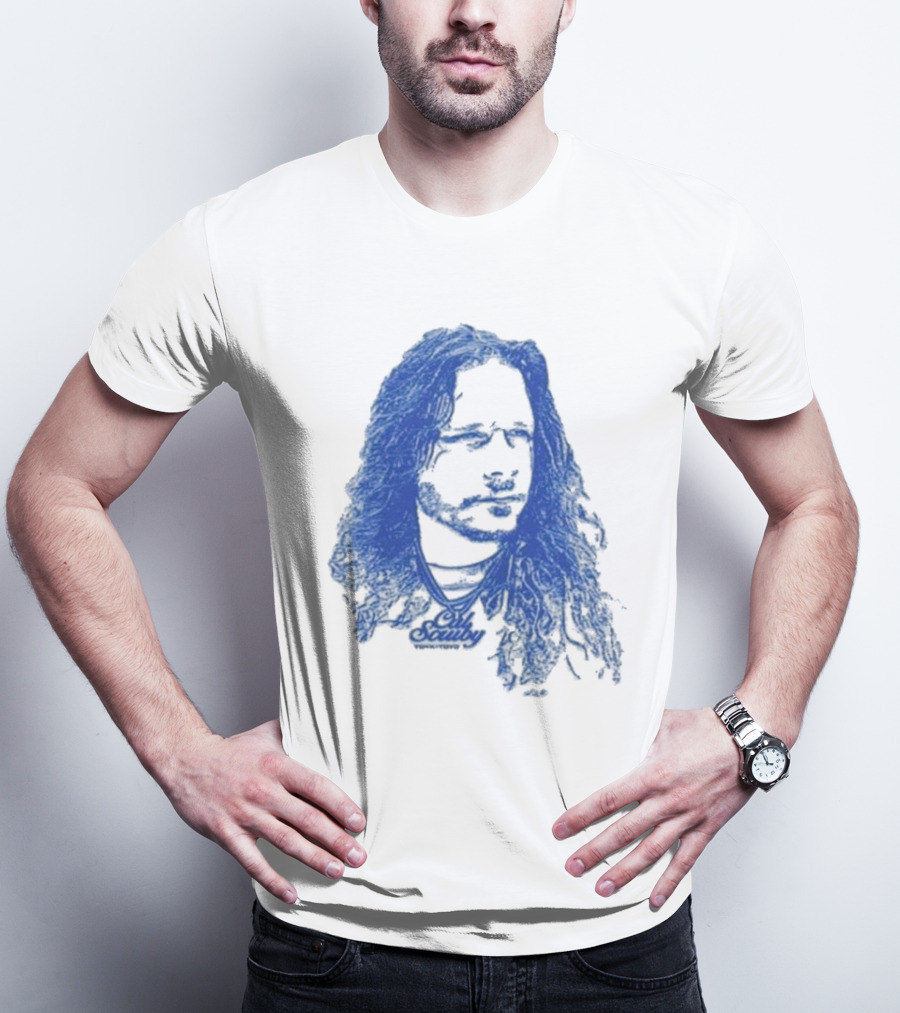 Cal Scruby Tdyk Blue Long Hair T-Shirt