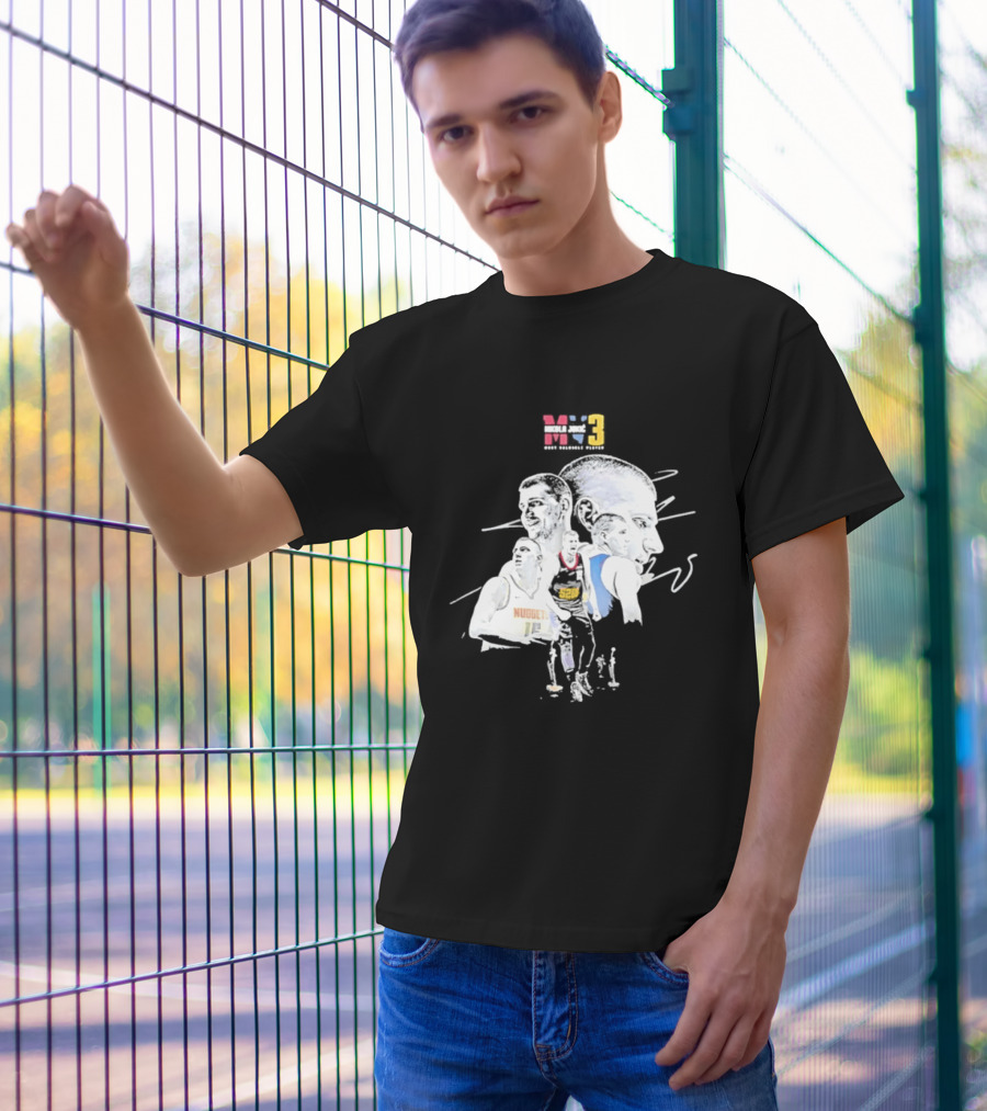 Denver Nuggets Nikola Jokic 3 MVP Basketball Art NBA 15 T-Shirt