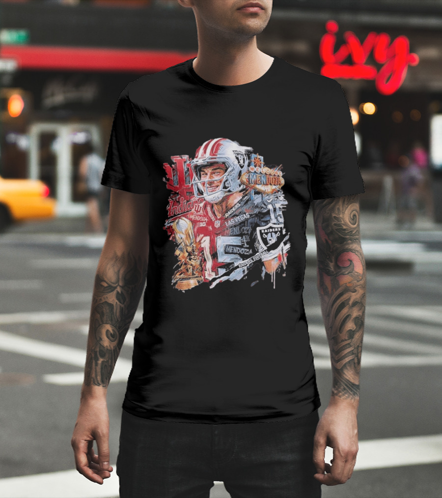 Las Vegas Raiders Football Welcome Mendoza Raiders Indiana 15 T-Shirt