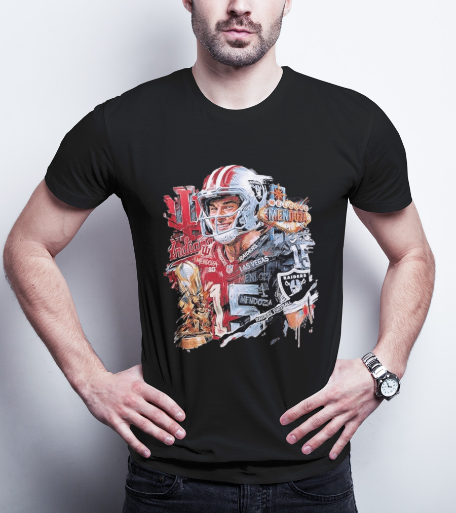 Las Vegas Raiders Football Welcome Mendoza Raiders Indiana 15 T-Shirt