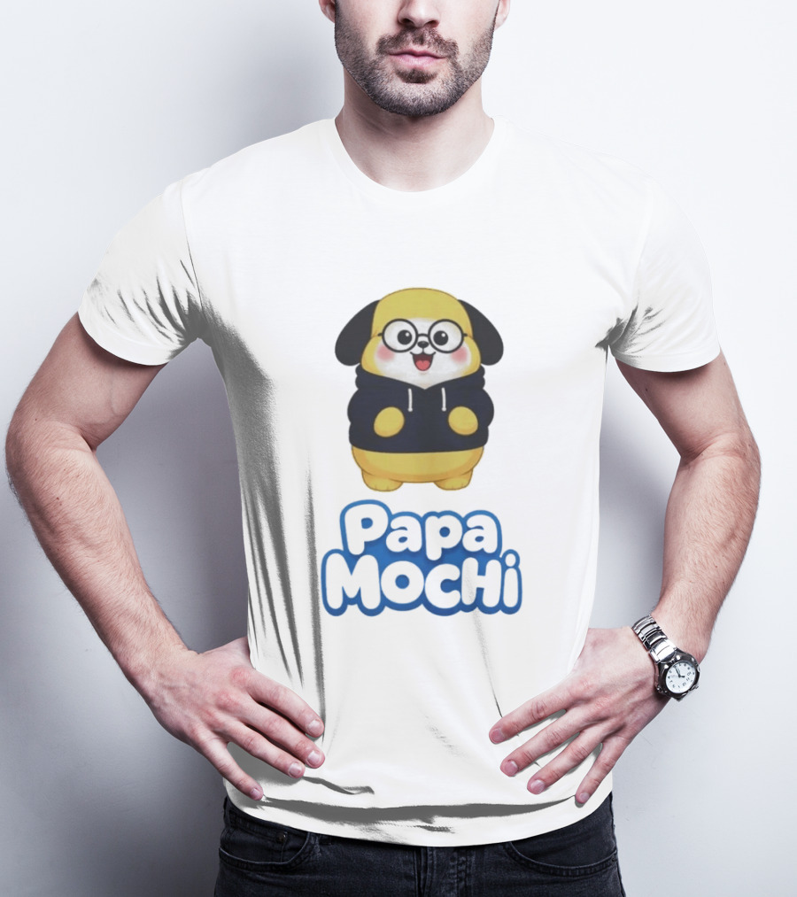 Papa Mochi Cute Character With Glasses T-Shirt