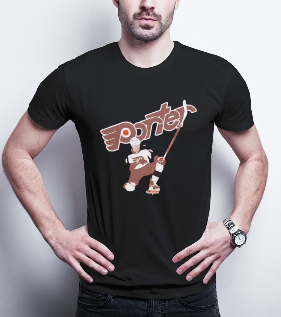 Porter Martone Philadelphia Flyers Hockey Player Action Pose T-Shirt