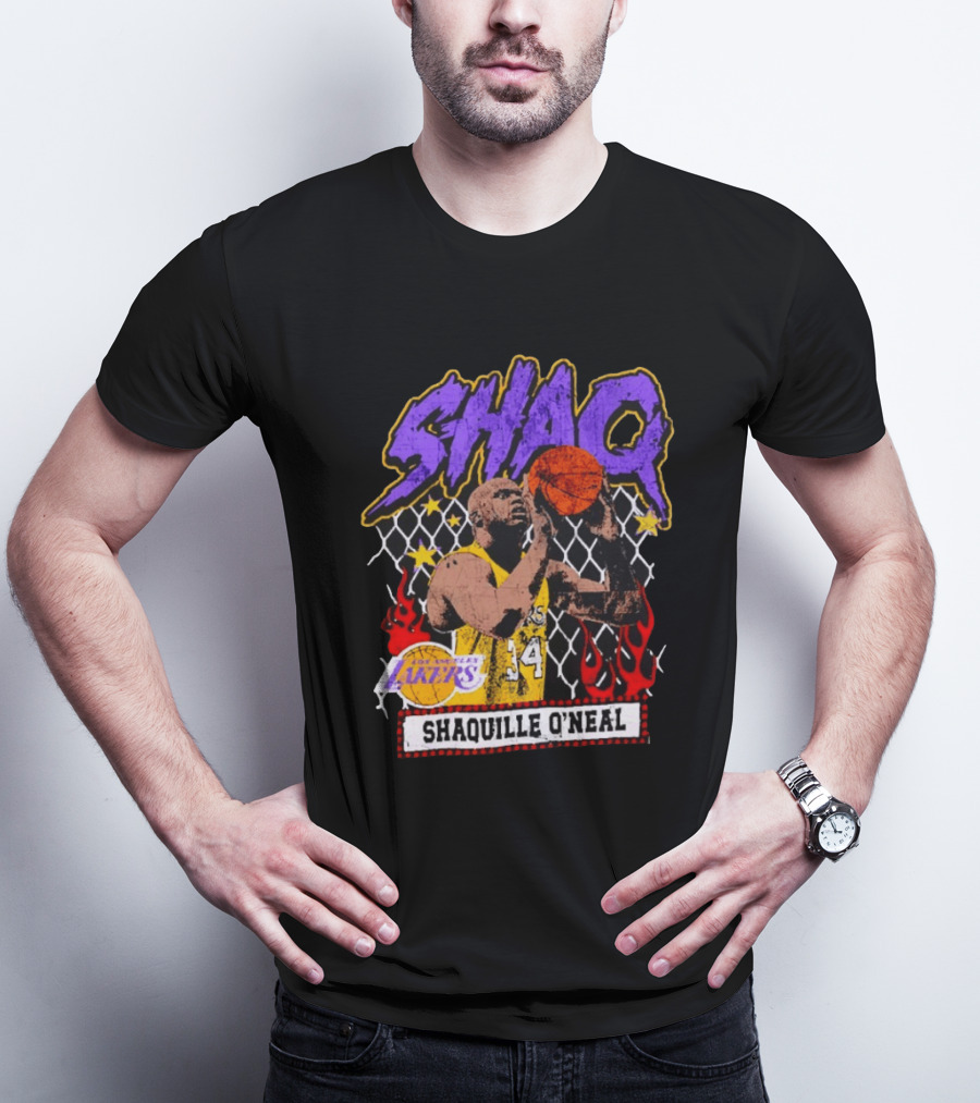 Shaquille O'Neal Shaq Los Angeles Lakers Basketball Icon 34 T-Shirt