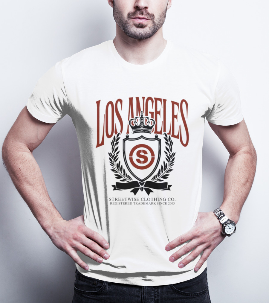Los Angeles Streetwise Clothing Co Registered Trademark City Crest Since 2003 T-Shirt